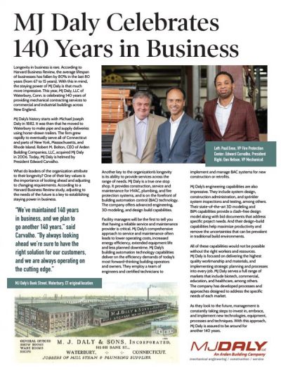 MJ Daly – 140 Years Strong - MJ Daly, LLC
